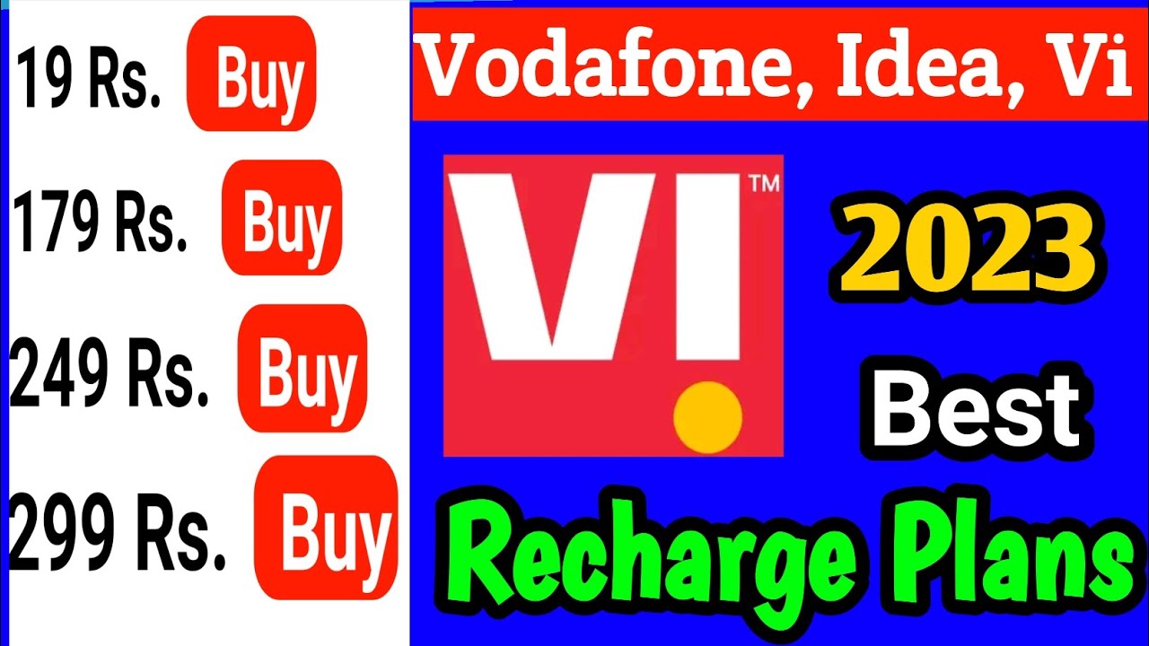 Vi Best Recharge Plans 2023 | Vodafone Idea Vi Best Recharge Unlimited Data Calling SMS Recharge ...