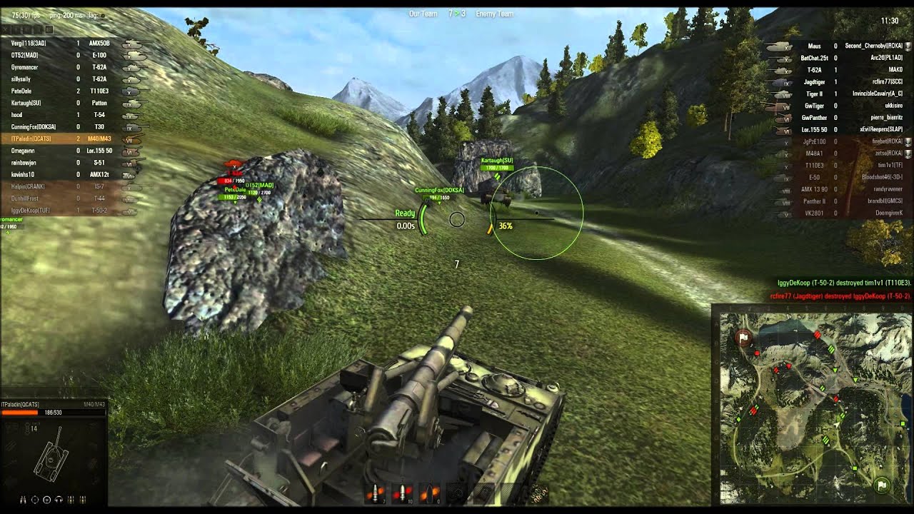 World of Tanks M40/M43 tank destroyer mode quick save + armor piercing ...