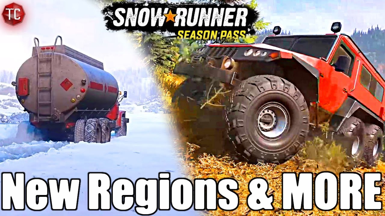 SnowRunner: NEW REGIONS, NEW TRUCKS, & MORE! SEASON PASS TRAILER FULL ...