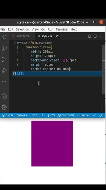 How To Create A Quarter Circle Using CSS - YouTube