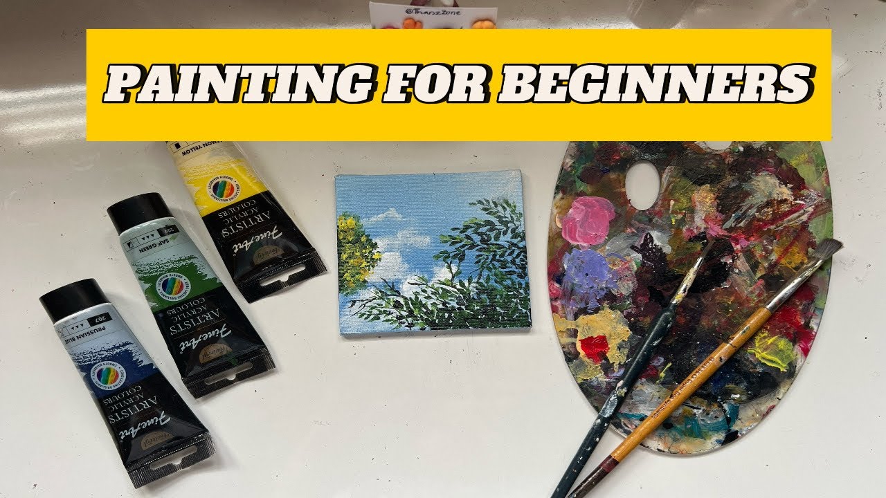 HOW TO DO A SIMPLE PAINTING 🎨🖌️| FOR BEGINNERS #painting #art #artist # ...