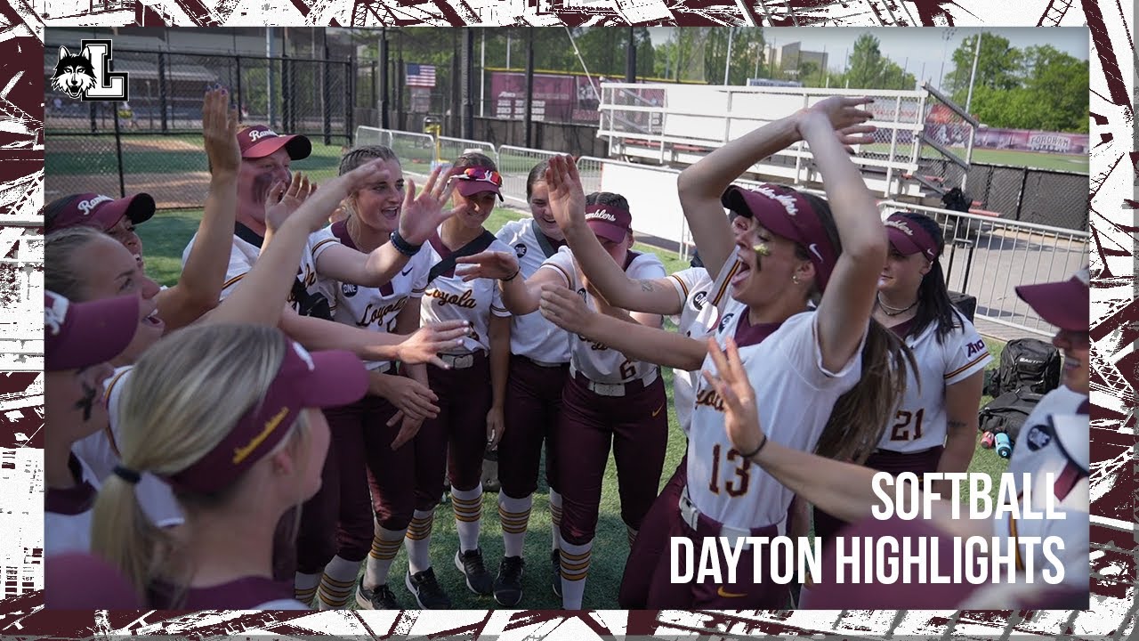 Loyola Softball | A-10 Tournament Highlights vs. Dayton (Game 1) - YouTube
