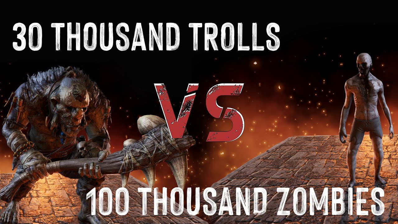 30 Thousand Trolls vs 100 Thousand Zombies - YouTube