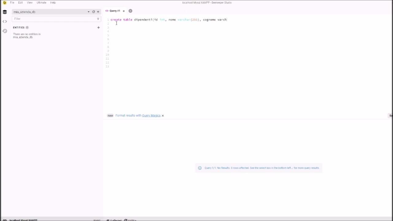 SQL ep 4 Tabelle i tipi di dato - YouTube