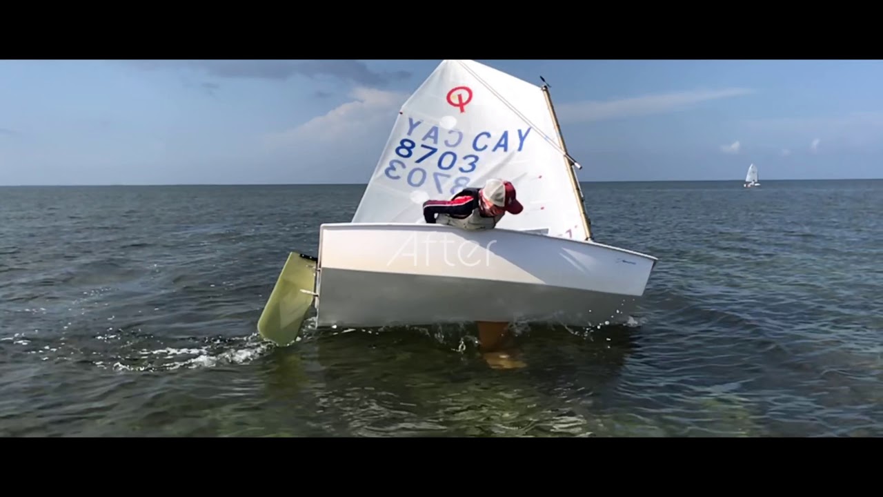 Rolltack optimist, viradas, roll tack - YouTube