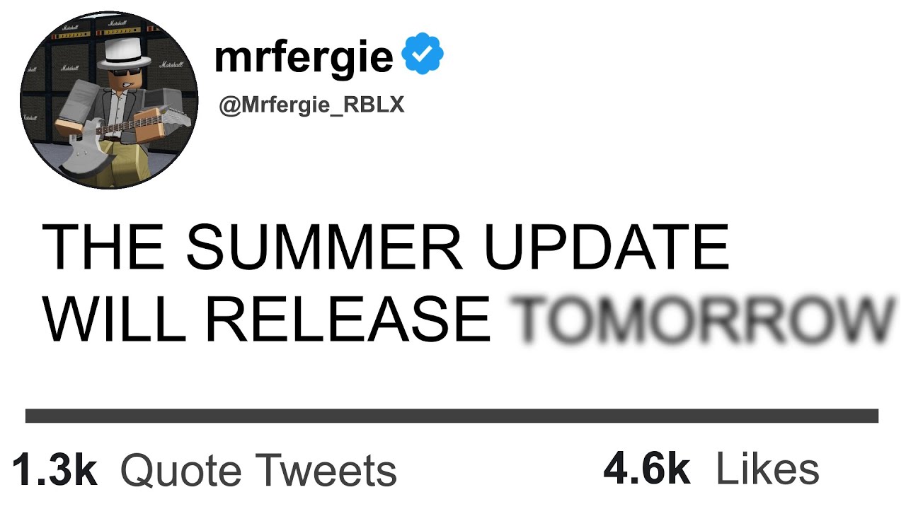 THE SUMMER UPDATE WILL RELEASE.... NEW DATE & PREDICTIONS! (ROBLOX ...