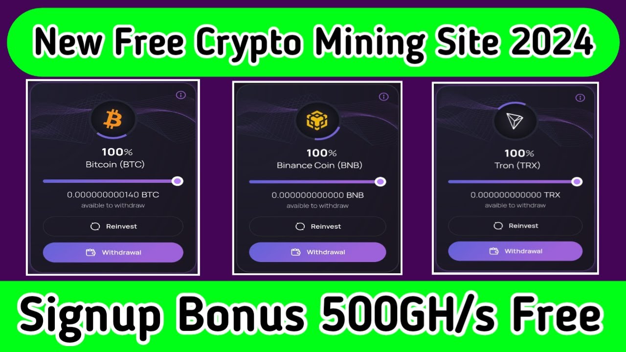 A Latest Free Bitcoin Cloud Mining Website 2024 || New Free Crypto ...