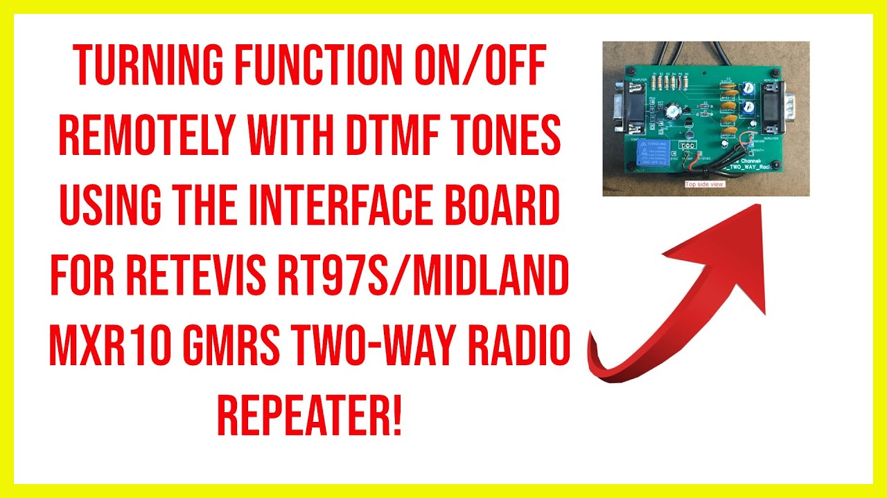 🔺 remotely DTMF tones interface board retevis rt97s/midland mxr10 gmrs ...