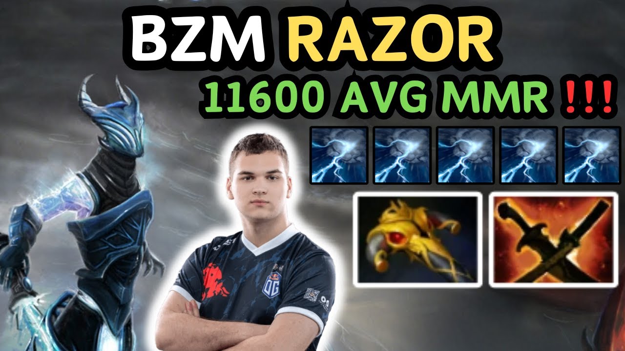 🔥 BZM Razor Midlane Gaemaply 0 Dead 🔥 BZM IMMORTAL 3 - Dota 2 - YouTube