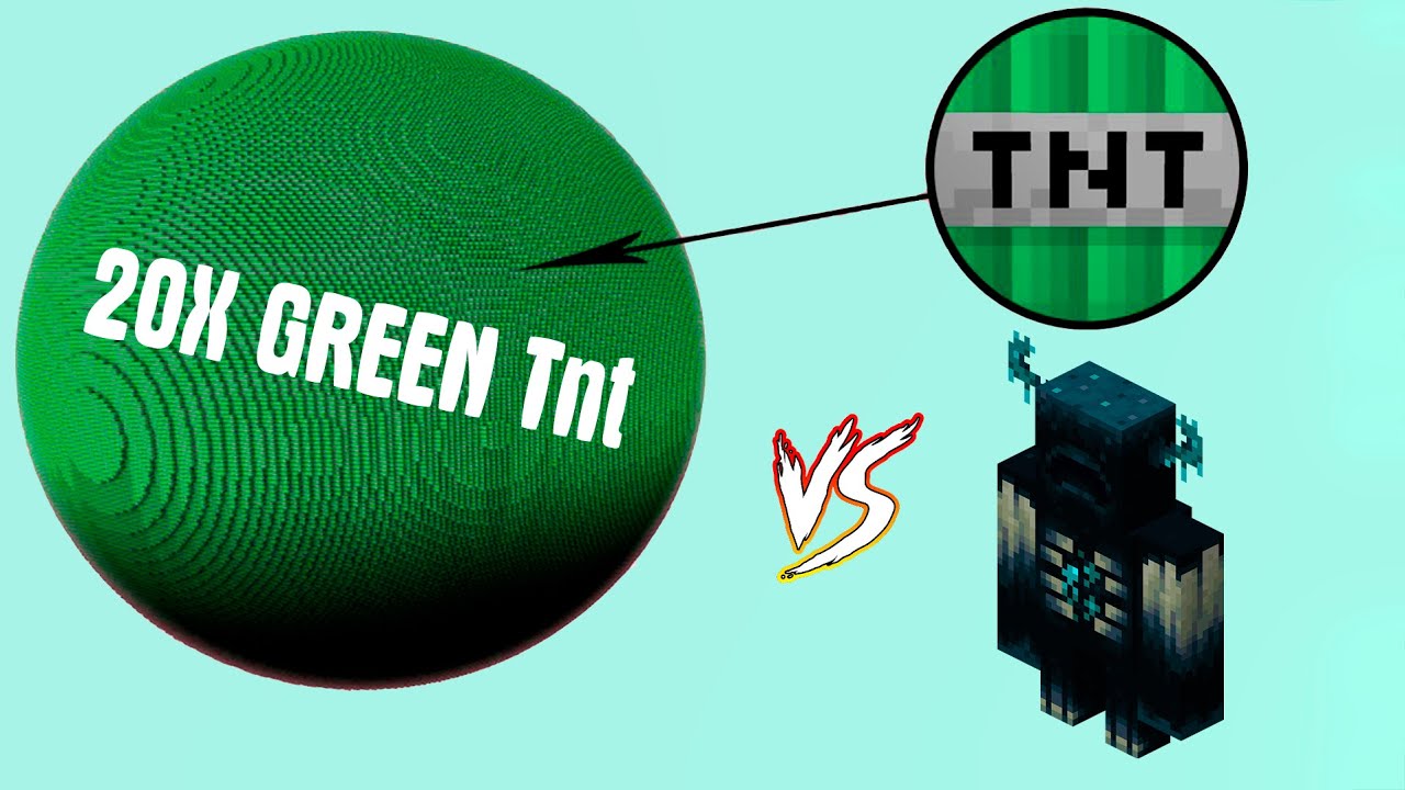 20 GREEN TNT BLOCKS NEAR WARDEN. 20 GREEN TNT VS WARDEN - YouTube