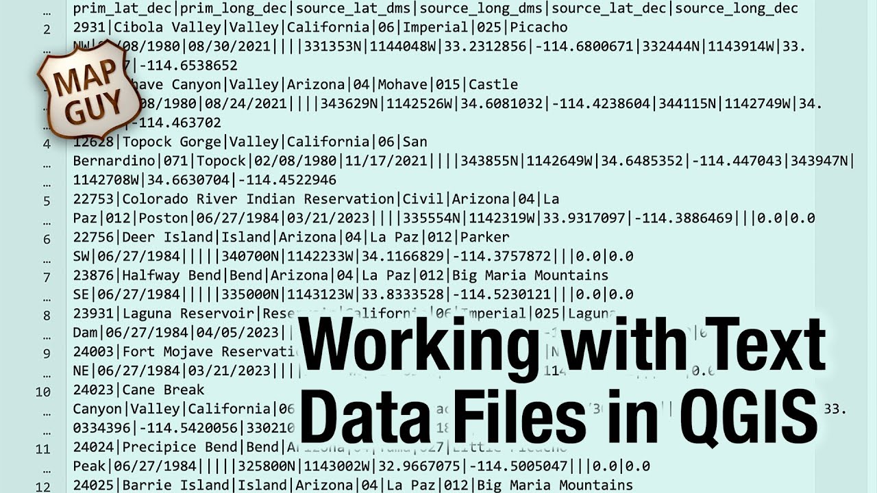 Working with text data files in QGIS - YouTube