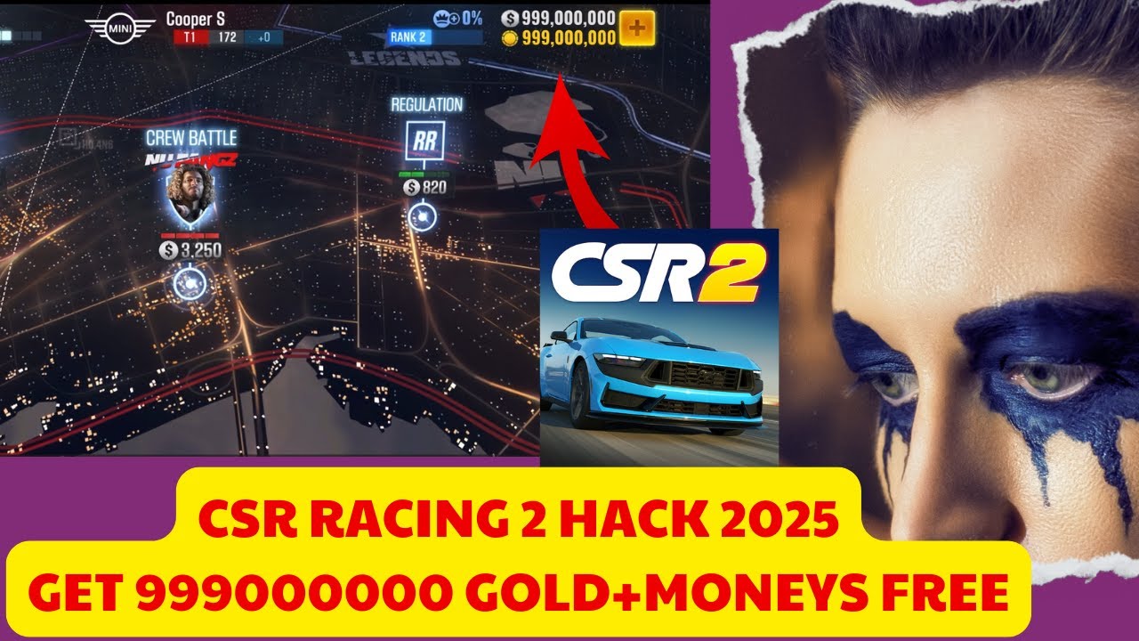 CSR Racing 2 HACK GET UNLIMITED GOLD + MONEYS FREE NEW 2025 #csrracing2 ...