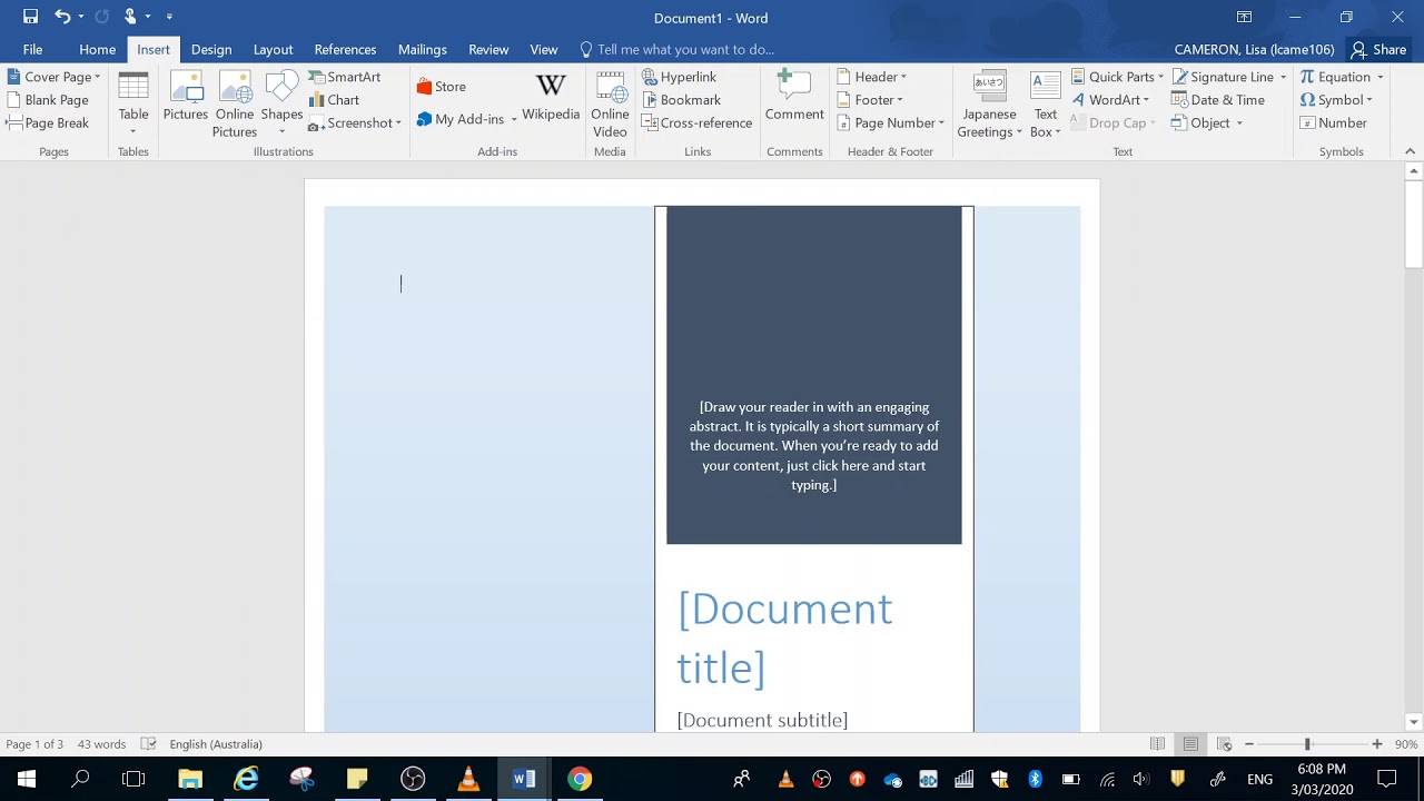 Word doc set up - YouTube