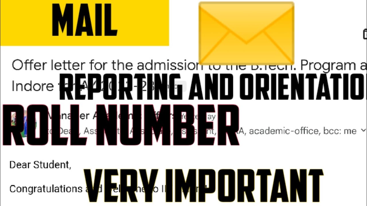 Finally I Received a mail from IIT Indore 🔥🔥| Email | IIT Indore ...