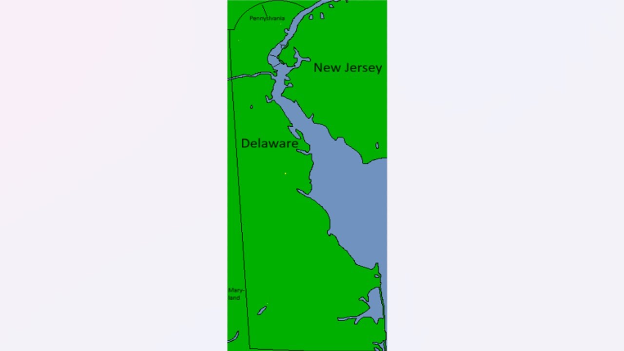 Simple map of Delaware - Paint #mapping - YouTube