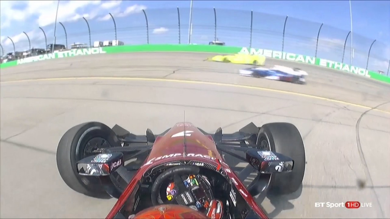 2017 Iowa Corn 300 - Mikhail Aleshin crash - YouTube