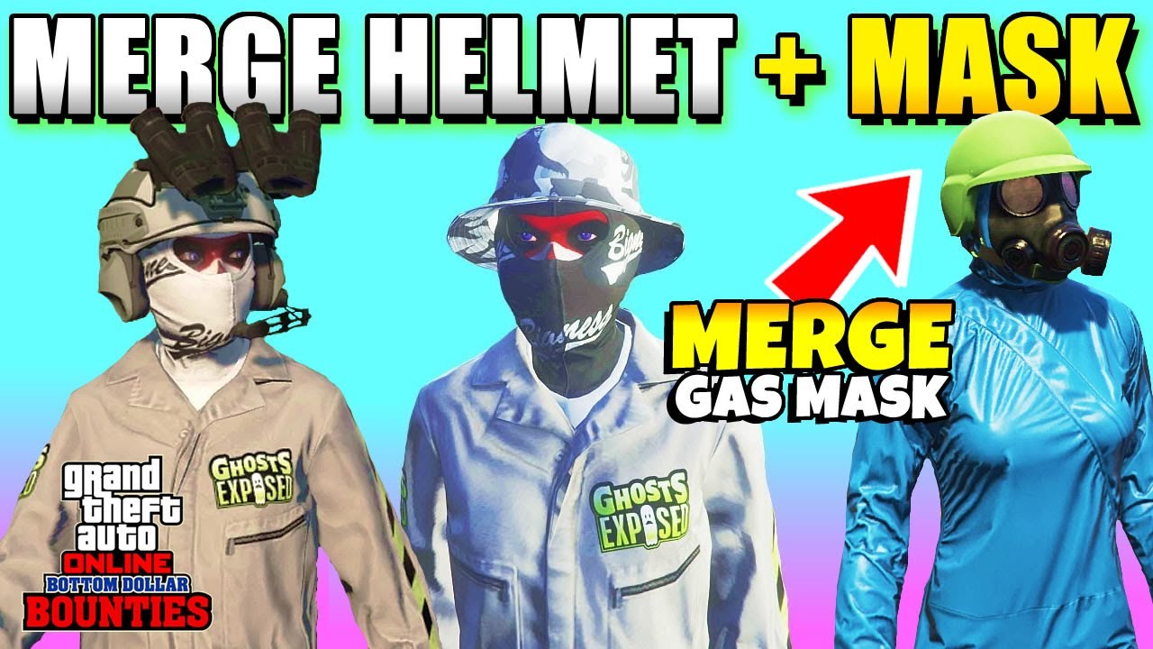 GTA Online How to Merge Hat and Mask (Gas Mask and Helmet/Hat) New ...