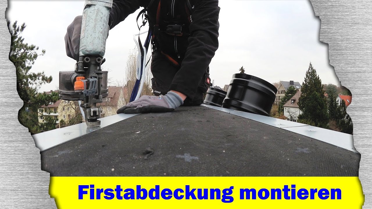 Eine Firstabdeckung montieren - YouTube