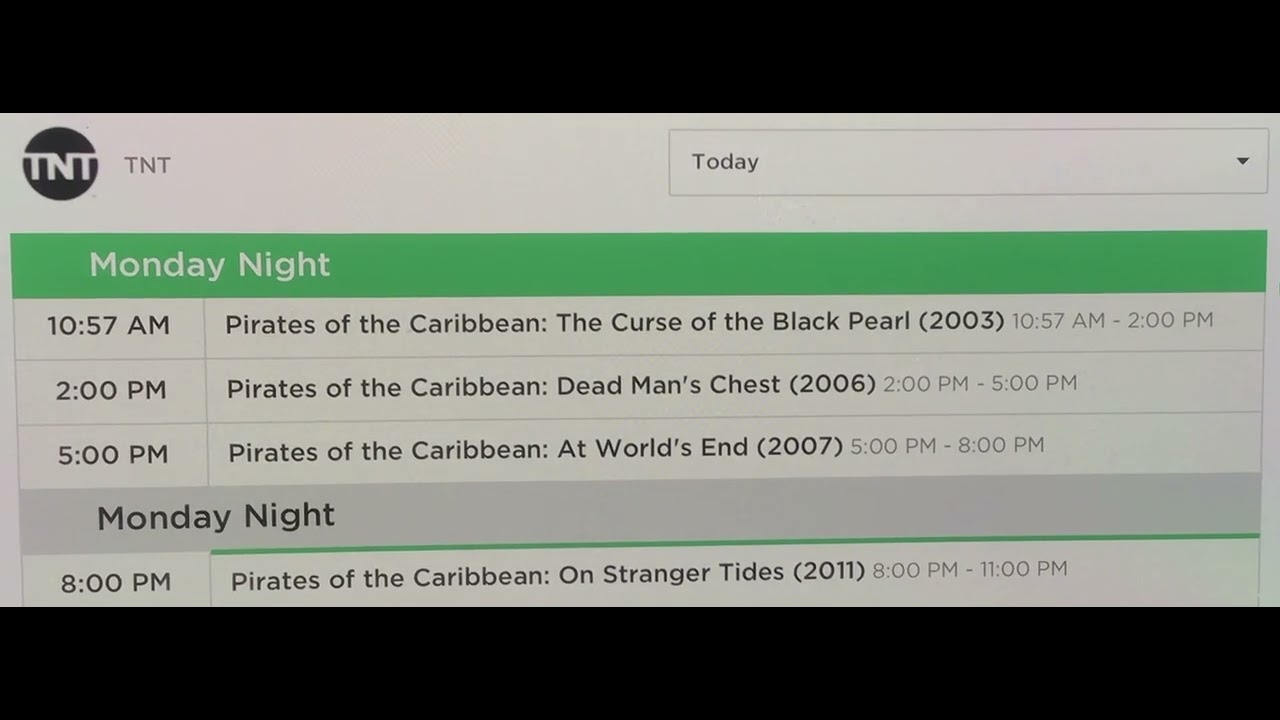 “Pirates of the Caribbean” on TNT - YouTube