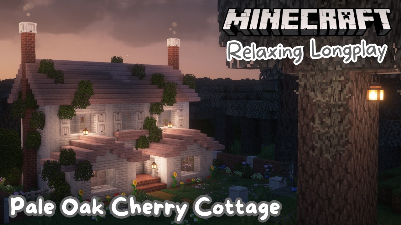 Minecraft Longplay | Pale Oak House in the Woods (no commentary) - YouTube