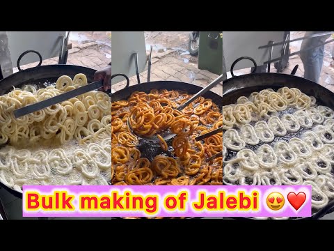 Bulk Making of Jalebi in Ahmedabad 😍😍 | Non-Stop Jalebi Frying 😱😱 | Winter Special Street Food