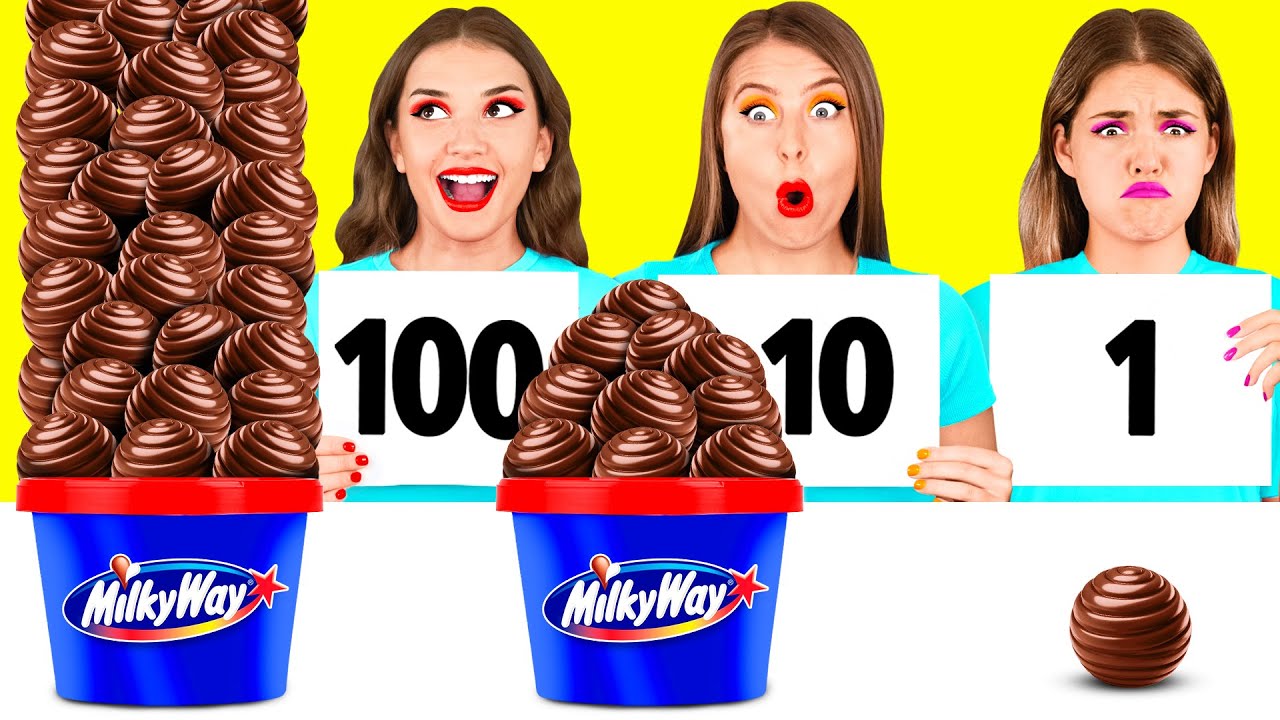 100 Στρώσεις Φαγητό Challenge | Τρελός Challenge BaRaDa Best - YouTube