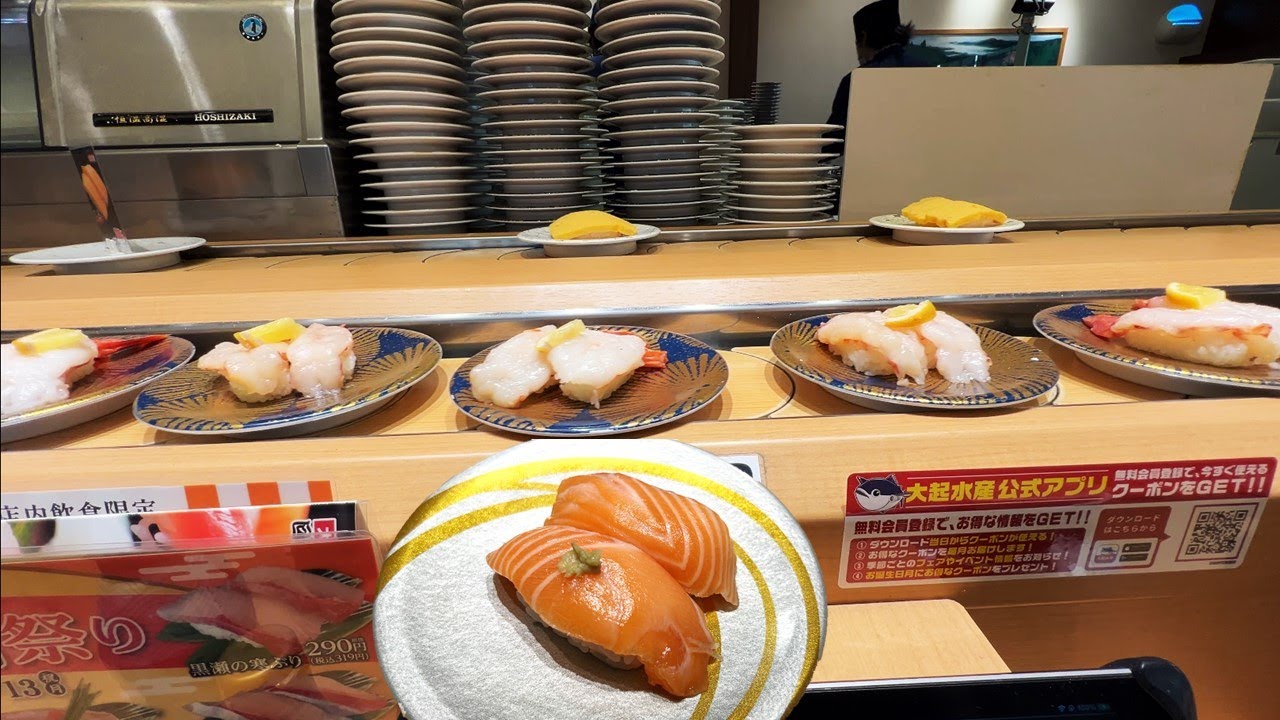 Freshest Conveyor Belt Sushi Experience in Osaka! | Must-Try Daiki ...