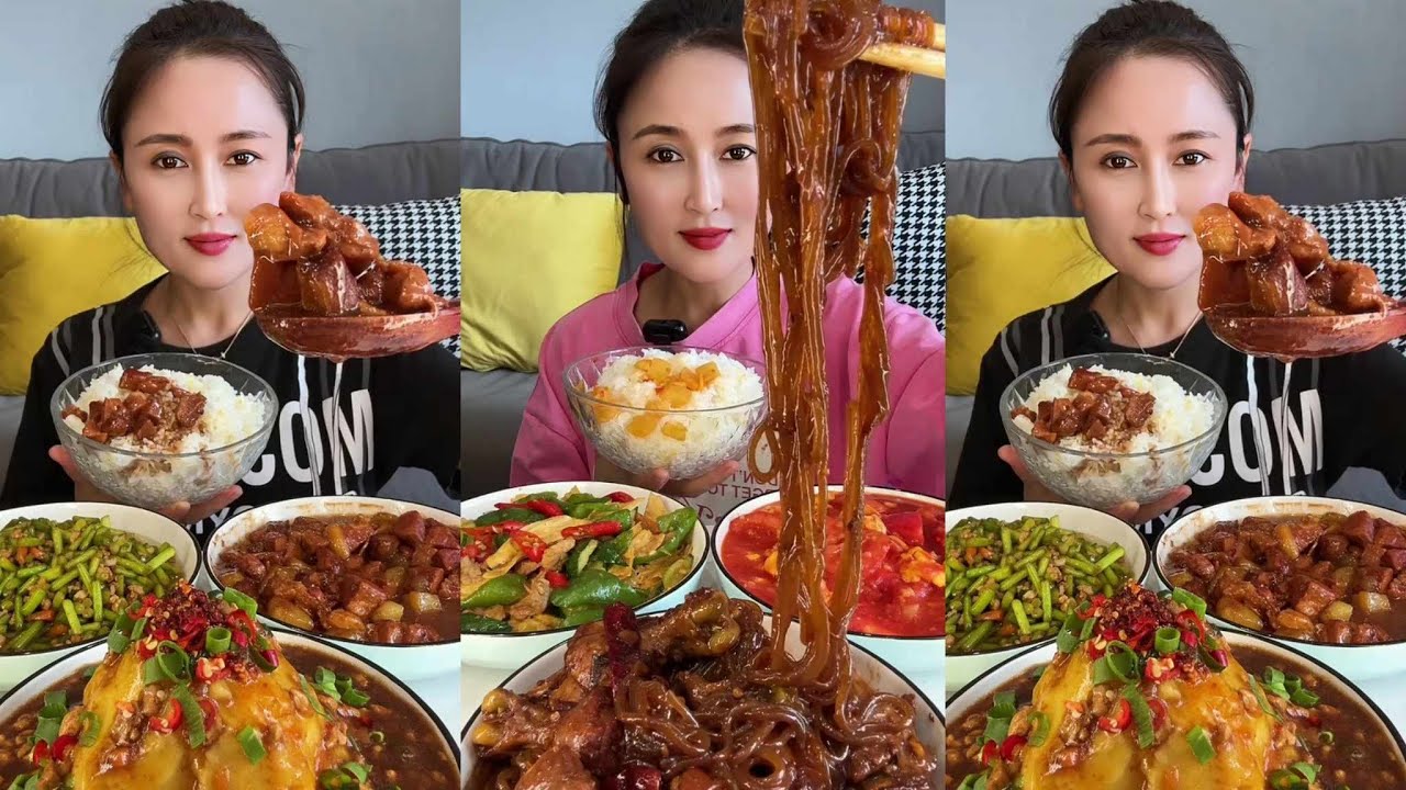 ASMR Spicy Chinese Food Noodles Mukbang | Spicy Food Asmr | 중국음식먹방 | 중국 ...