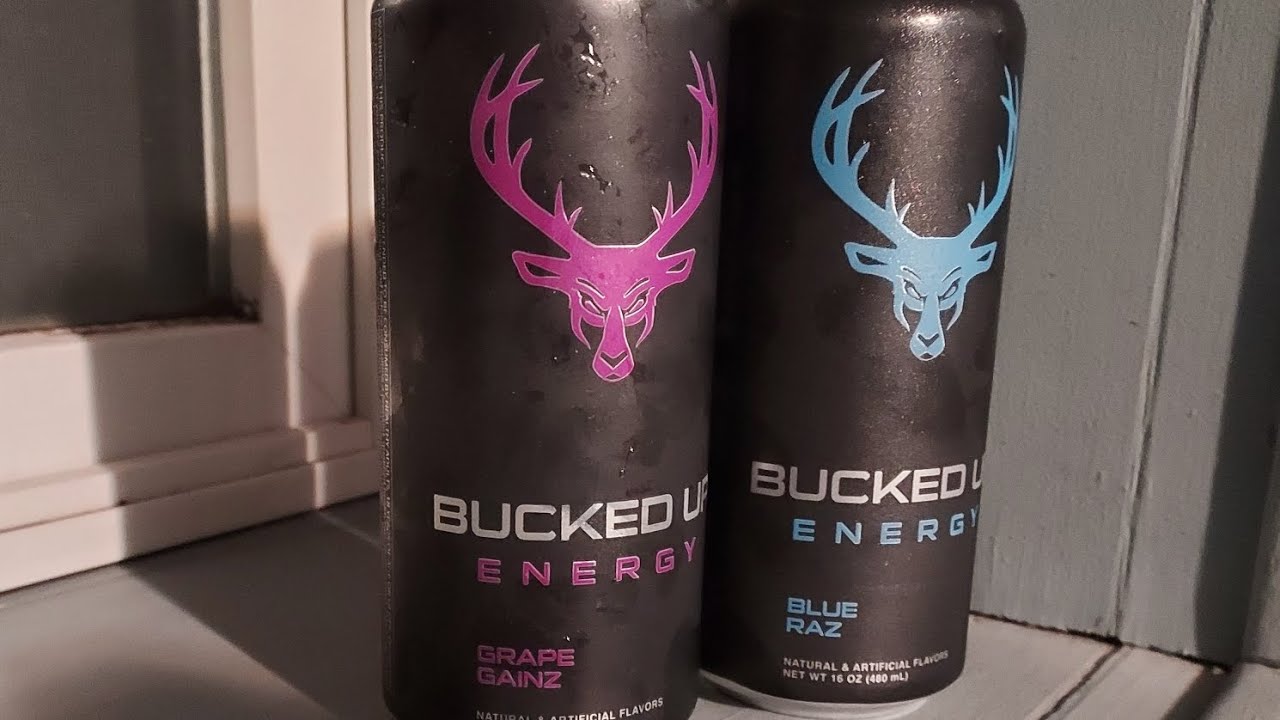 BUCKED UP ENERGY Grape Gainz & Blue Razz Sip N Review - YouTube