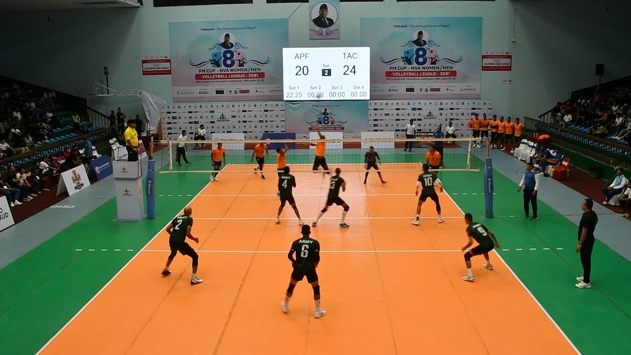 Highlights Of Army vs APF Volleyball League 2081 - YouTube
