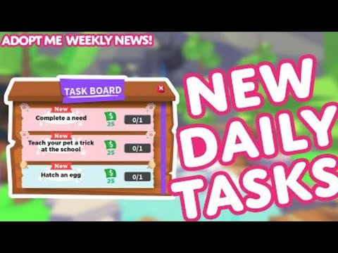 📋TASK BOARD ANNOUNCED??!! 🤯 EXCLUSIVE NEW PETS & ITEMS IN ADOPT ME ...