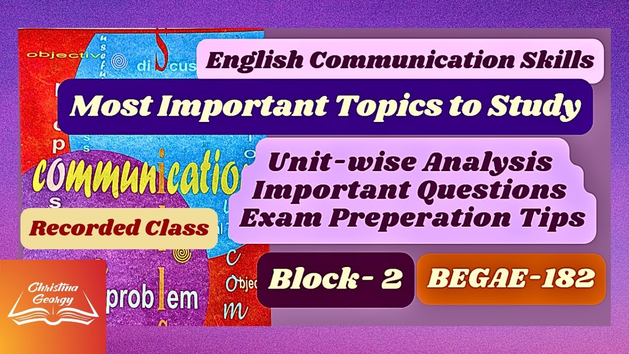 BEGAE-182 Important Questions|BEGAE-182 Block 2|BEGAE-Exam Preperation ...