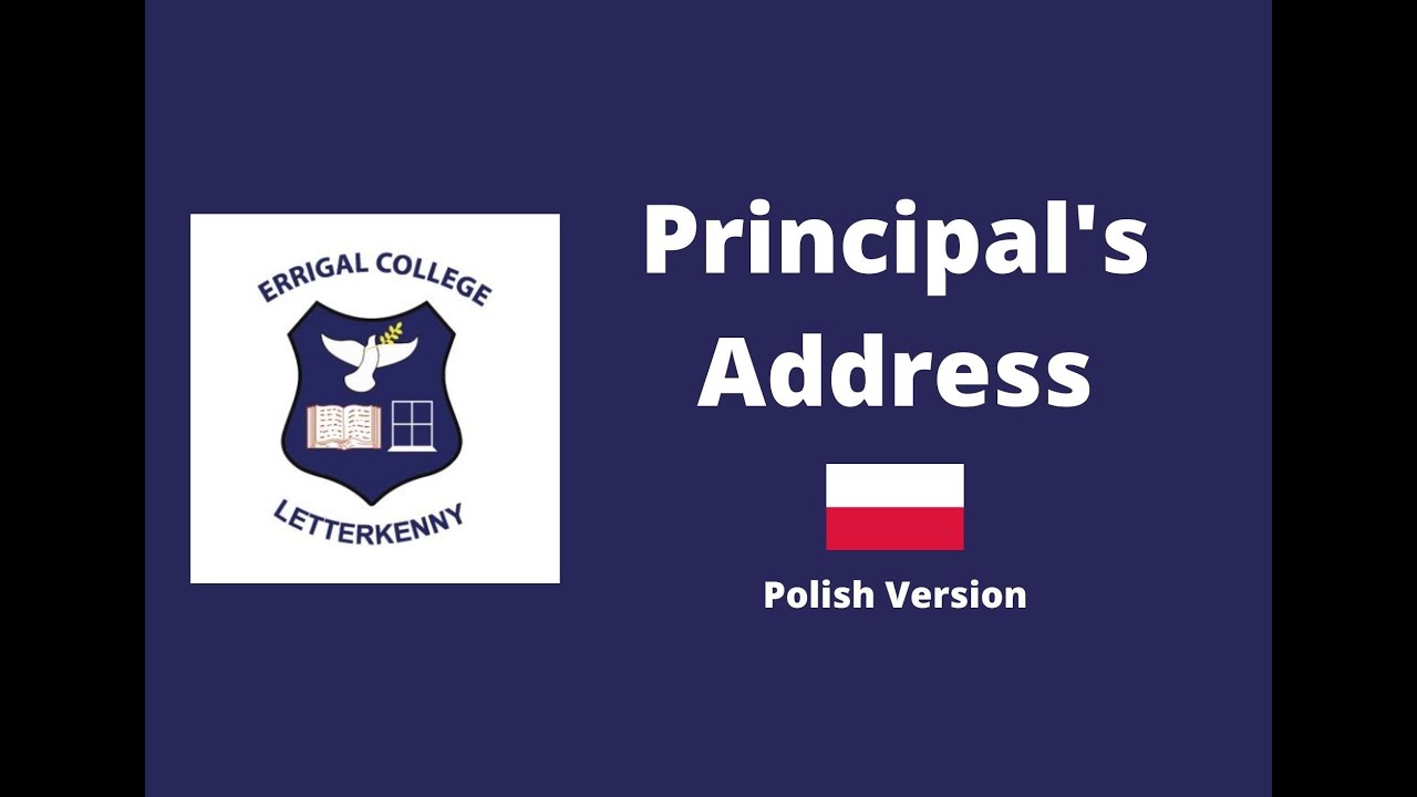 PRINCIPAL'S ADDRESS [POLISH VERSION] - YouTube