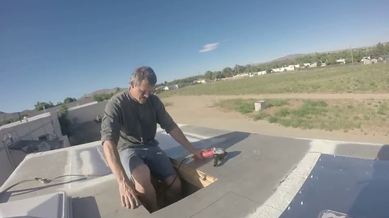 DIY Escape Hatch Install pt 1 Off Grid Box Truck Stealth RV Conversion ...