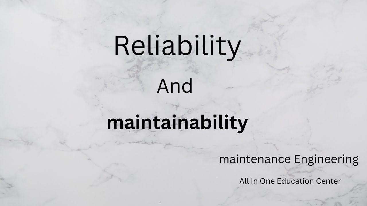 Reliability And Maintainability Youtube 1704