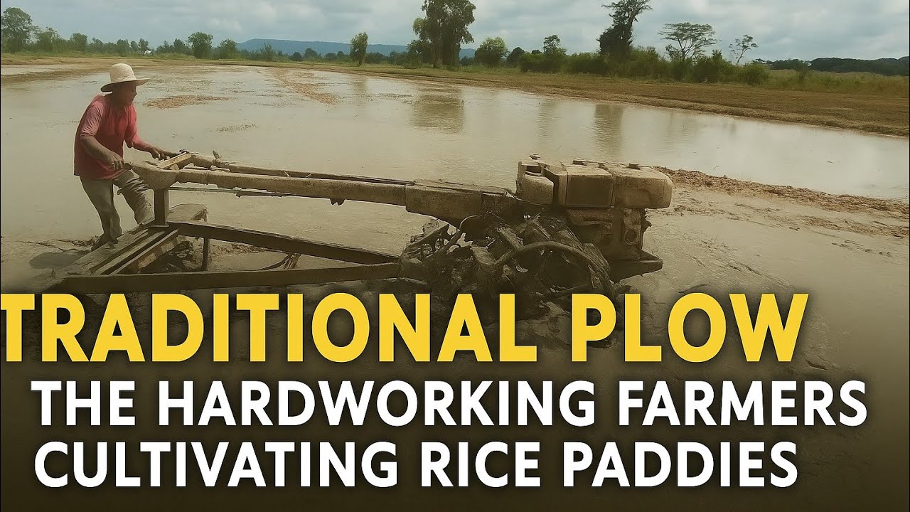 Traditional Plow | The Hardworking Farmers Cultivating Rice Paddies ...