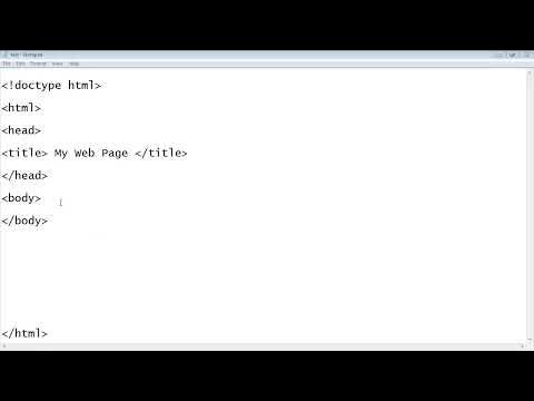 HTML Tutorial for Beginners 01 Creating the first web page - YouTube