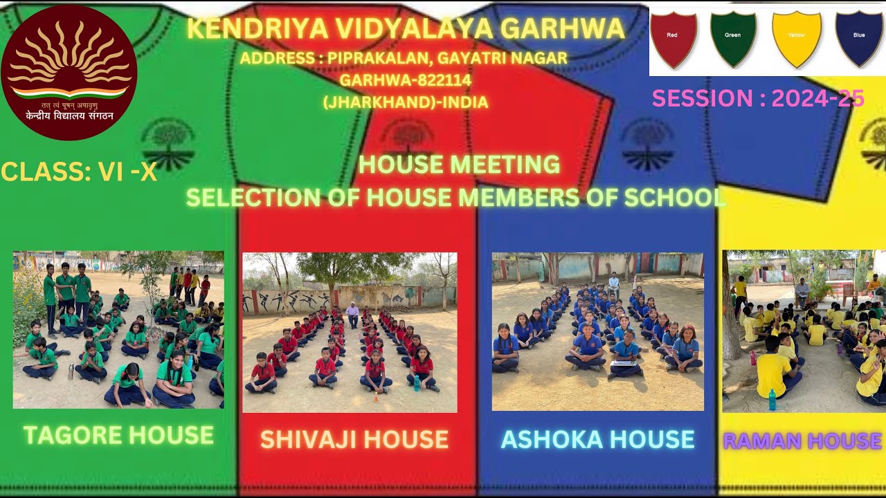 HOUSE MEETING OF SCHOOL | KV GARHWA | SESSION 2024-25 | ASHOKA HOUSE ...
