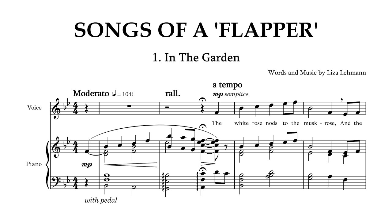 Liza Lehmann - Songs of a 'Flapper' - YouTube