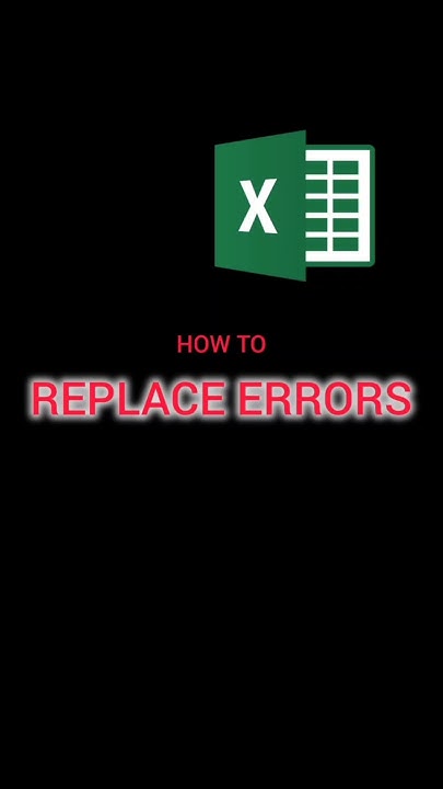 How to replace errors in excel..!! #excel #exceltricks - YouTube