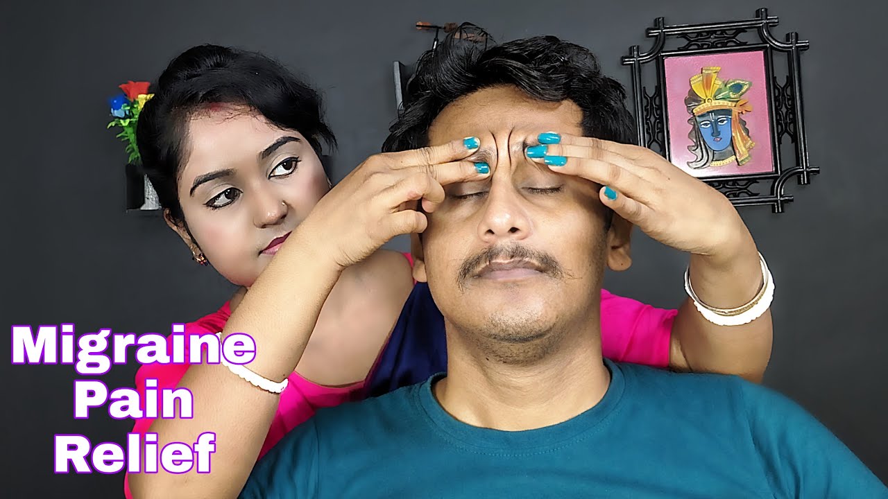Migranine Pain Relief Massage With Her Soft Hand | Massage From Indian ...