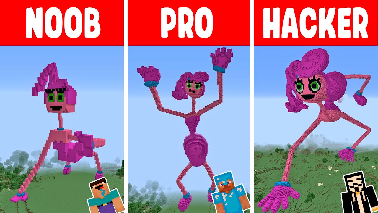 Minecraft POPPY PLAYTIME 2 MOMMY LONG LEGS STATUE HOUSE BUILD CHALLENGE ...