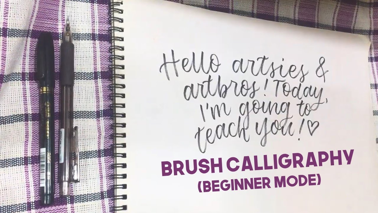 Calligraphy using brush markers (beginner tutorial) - YouTube