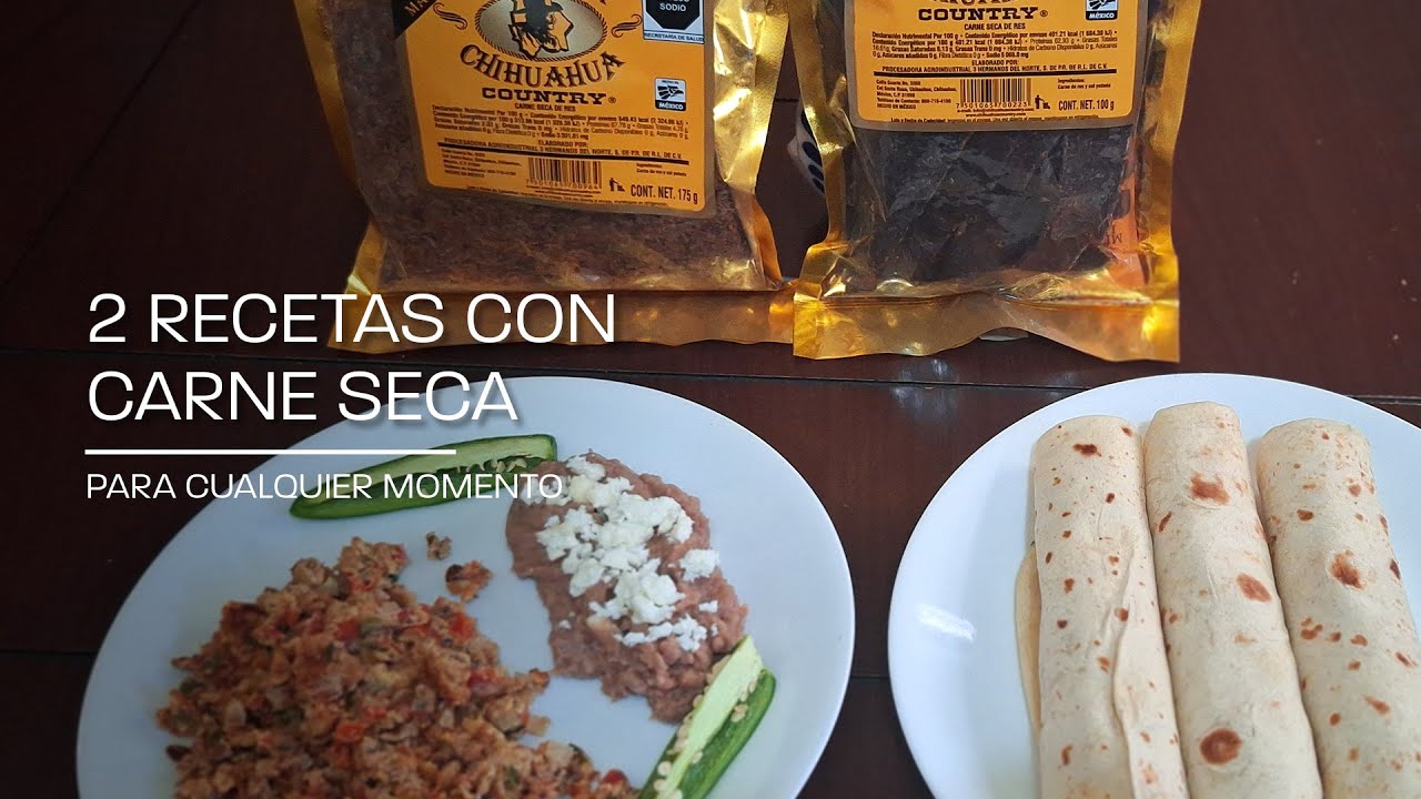 Carne Seca de Chihuahua 2 RECETAS | Machaca con Huevo | Botana - YouTube