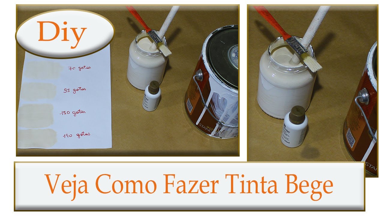 Como Fazer Tinta Bege –Diy- Muito fácil e rápido. - YouTube