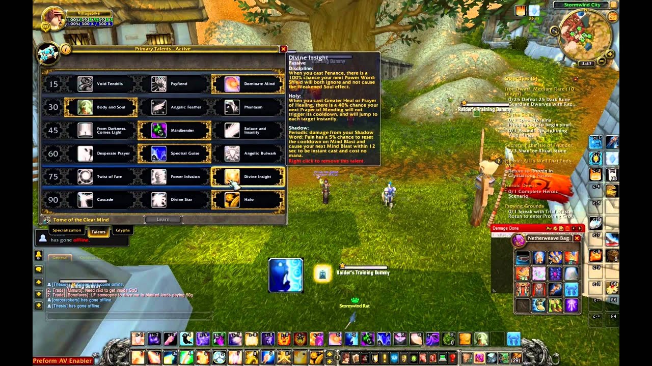 Disc Priest Talents/Glyphs 5.4 Build - YouTube