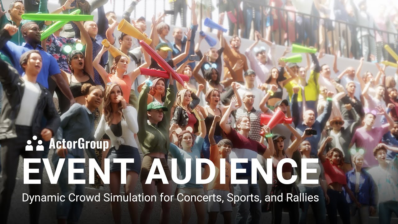 Event Audience for Crowd Sim | Dynamic Crowd Simulation for Concerts ...