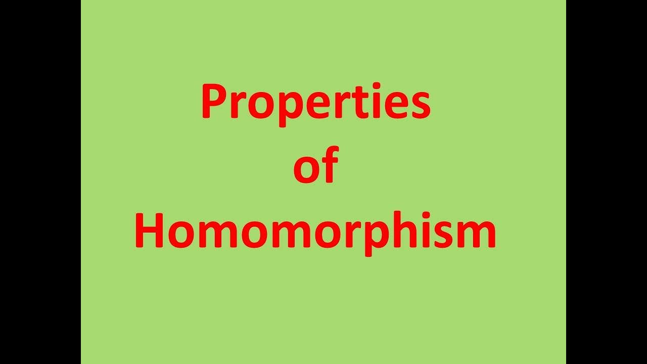 Group theory || Properties of Homomorphism || - YouTube