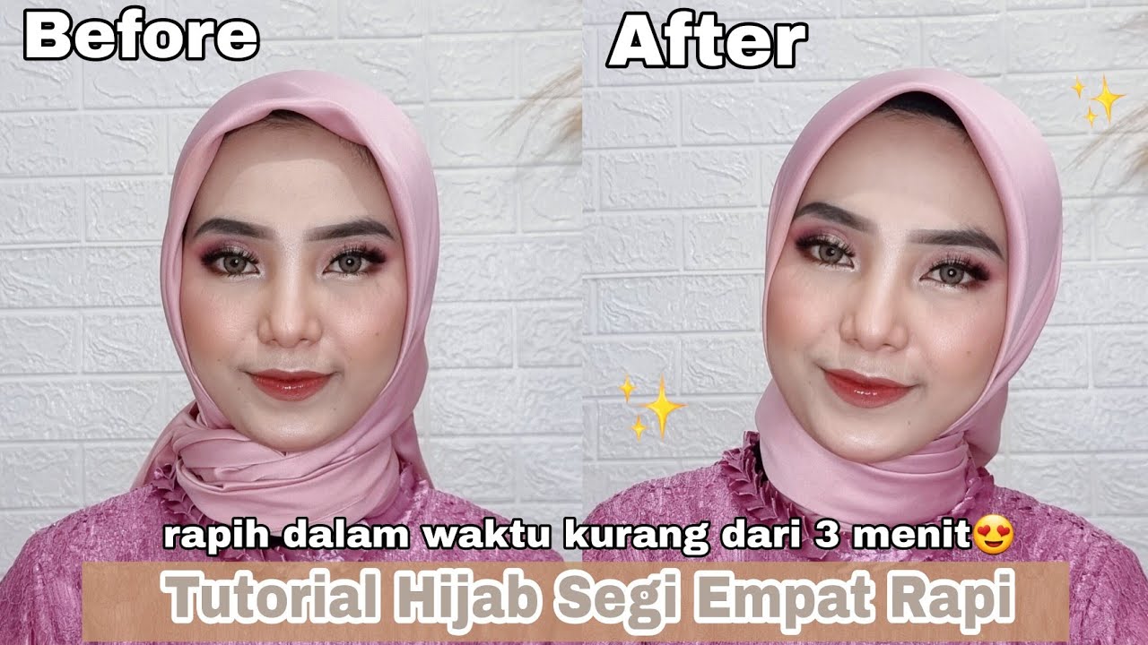 TUTORIAL HIJAB SEGI EMPAT RAPI DAN SIMPLE | @SreezyAnugrahR - YouTube