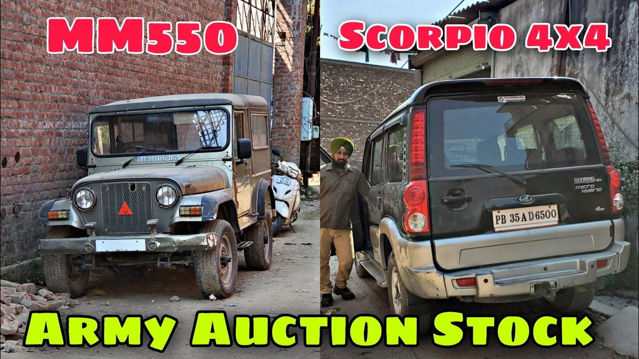 Army Scorpio 4x4 & Jeep MM550 for sale at Pathankot 🔥 Army jeep ...